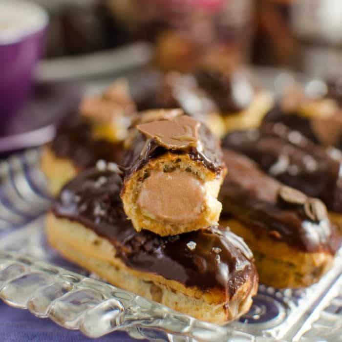 Coffee Eclairs (with Coffee Creamer Pastry Cream) - The Flavor Bender