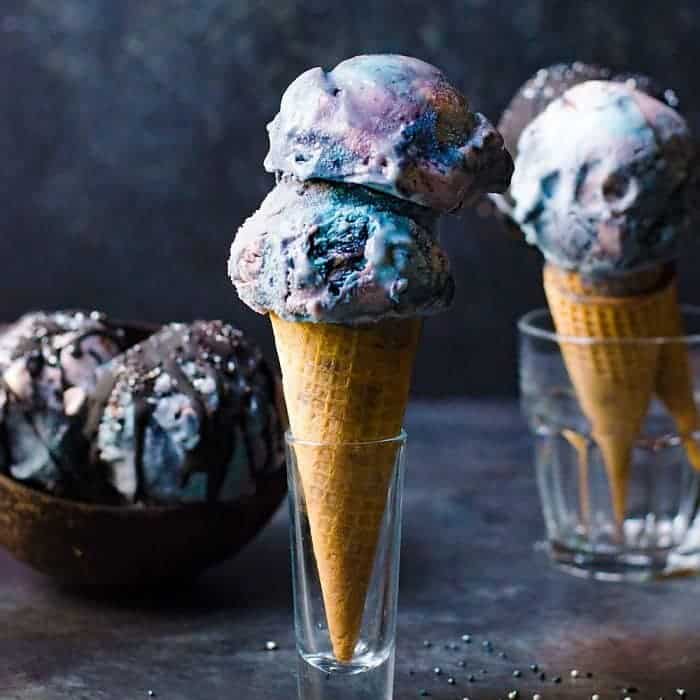 No Churn Galaxy Ice Cream - The Flavor Bender