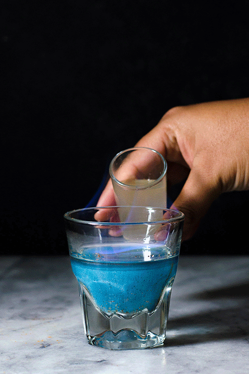 The Phoenix Cocktail - A Color Changing Shimmery Cocktail - The Flavor ...
