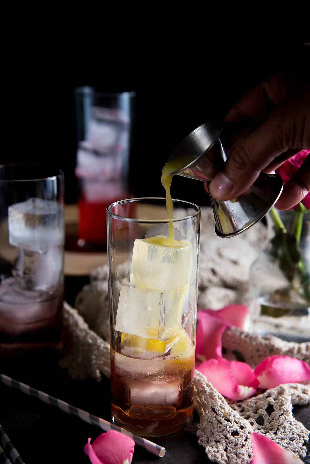 Blushing Ginger Rose Fizz (A Rose Mocktail + Cocktail) - The Flavor Bender