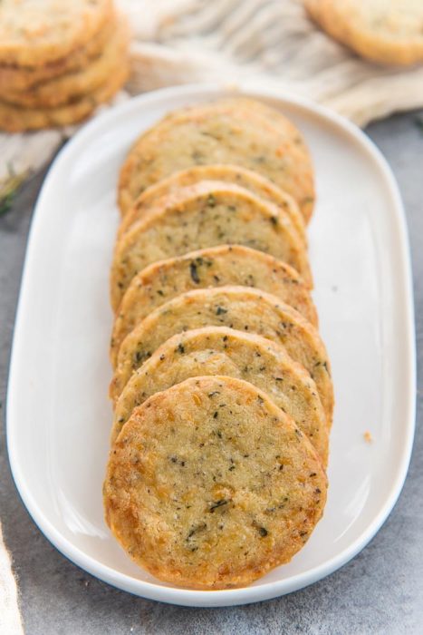 Thyme and Cheddar Cheese Cookies (Savory Cookies) - The Flavor Bender
