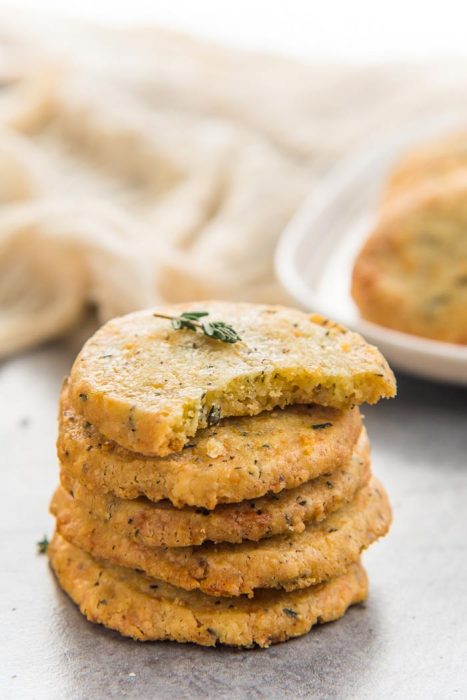 Thyme and Cheddar Cheese Cookies (Savory Cookies) - The Flavor Bender