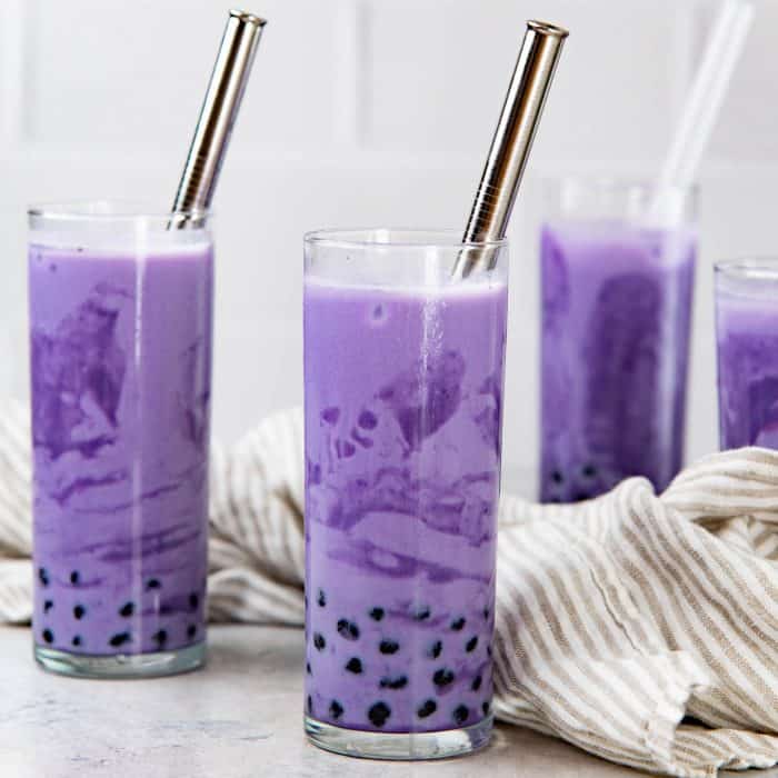 Ube Milk Tea (Ube Bubble Tea) - The Flavor Bender