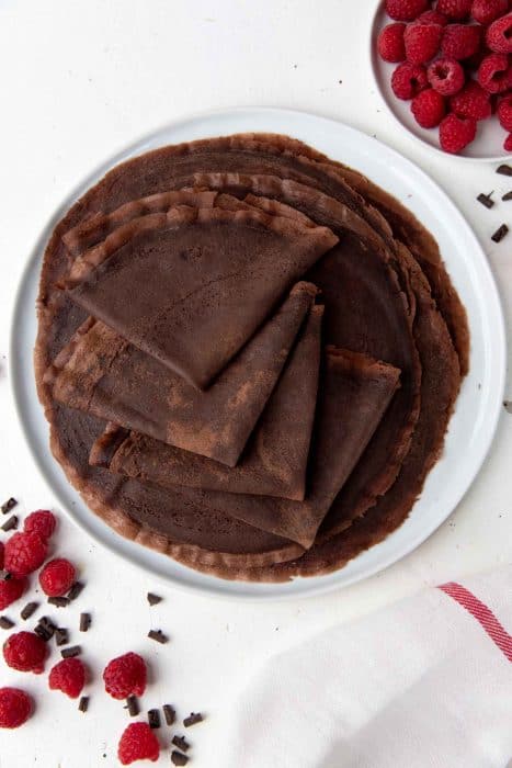 Perfect Chocolate Crepes - The Flavor Bender