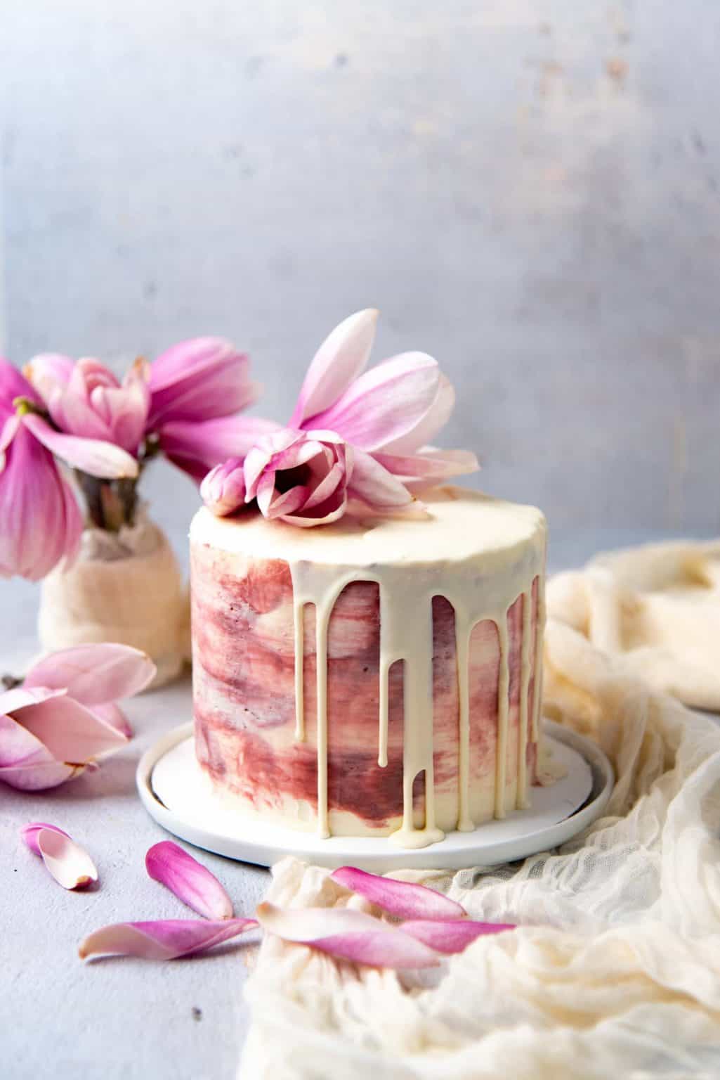 Ginger Cardamom Cake with Rose Buttercream (Magnolia Cake) - The Flavor ...