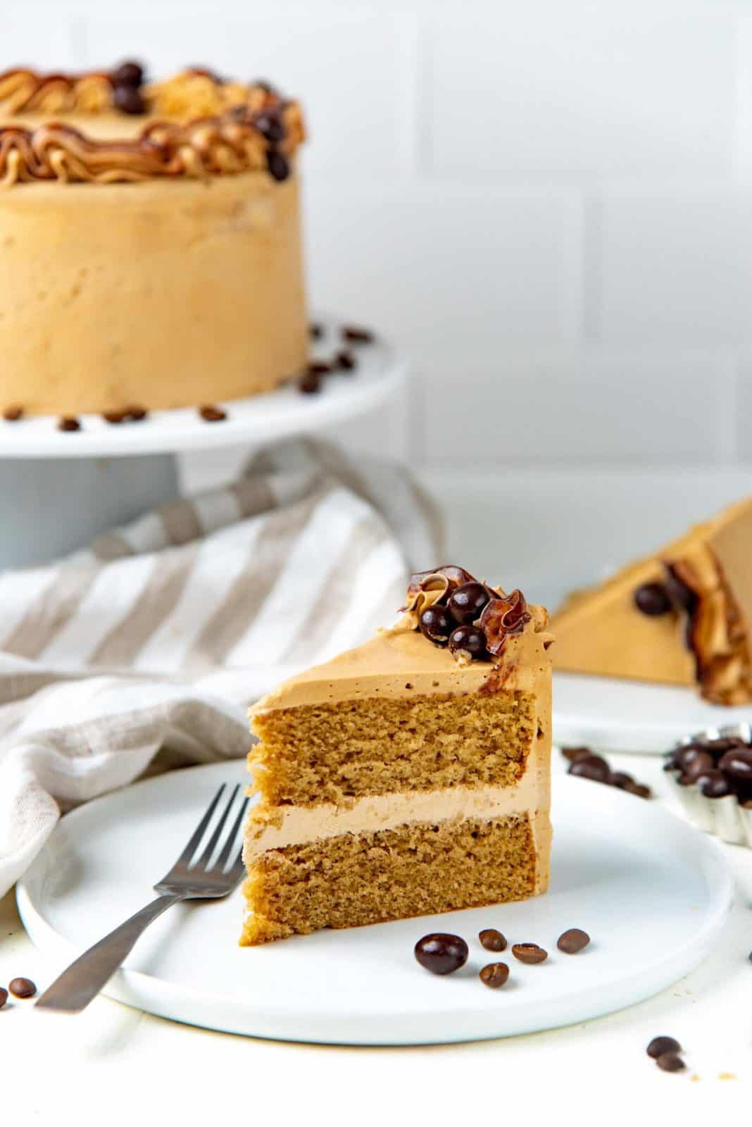 Coffee Layer Cake (Espresso Cake) - The Flavor Bender