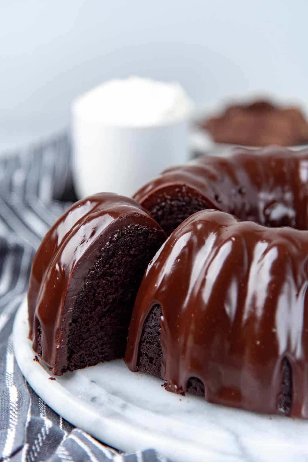 Glazed Chocolate Bundt Cake (One Bowl Recipe) - The Flavor Bender