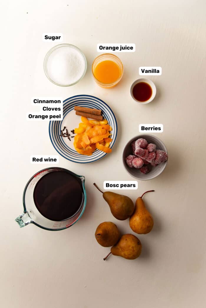 The Best Red Wine Poached Pears - The Flavor Bender