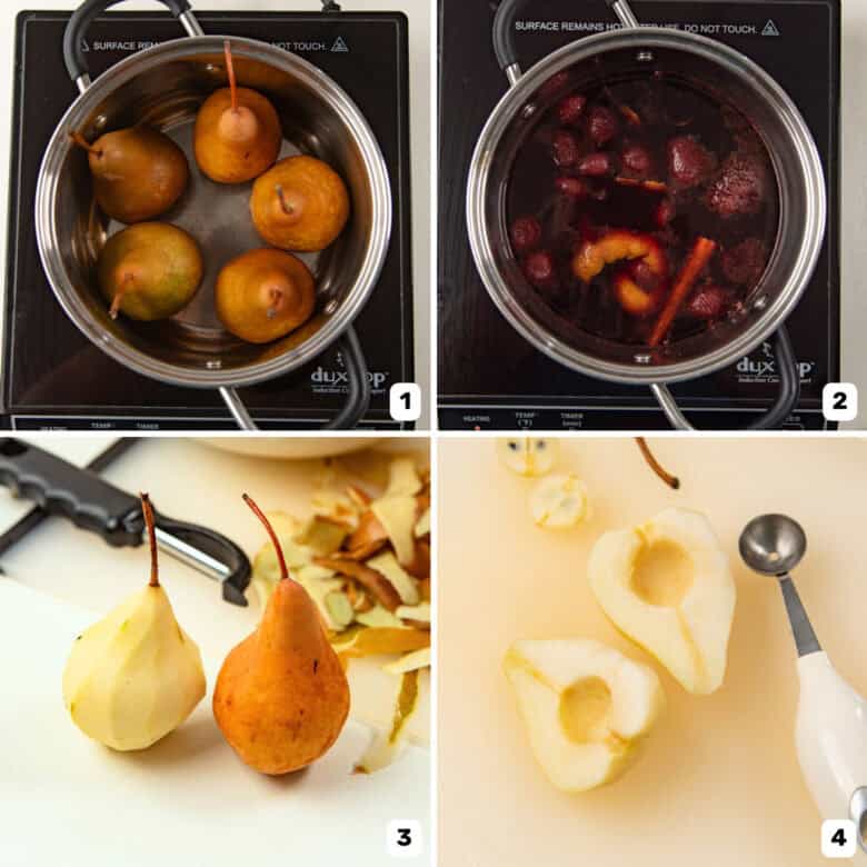 The Best Red Wine Poached Pears - The Flavor Bender