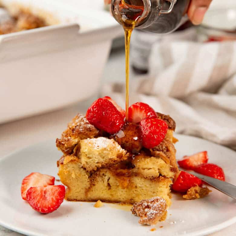 Easy Brioche French Toast Casserole - The Flavor Bender