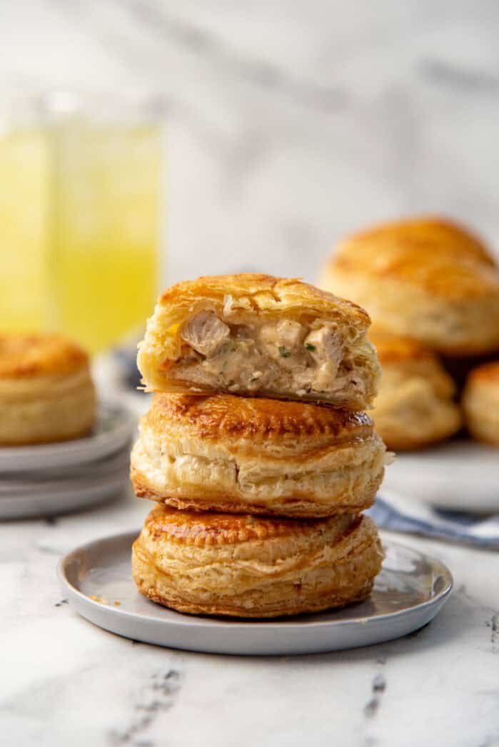 Creamy Mini Chicken Pies with Puff Pastry - The Flavor Bender