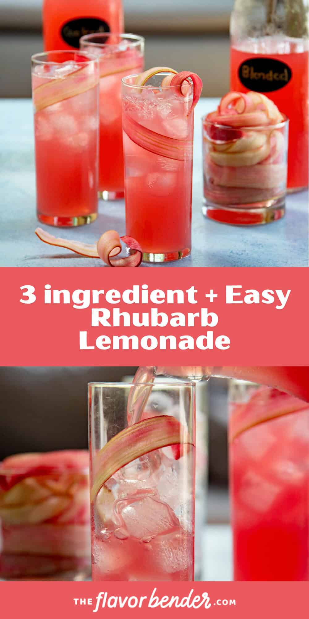 3 Ingredient Rhubarb Lemonade (No Lemons!) - The Flavor Bender